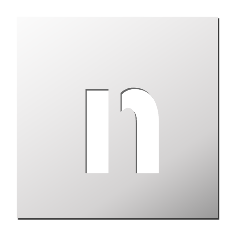 Pochoir lettre N minuscule | FrenchIMMO