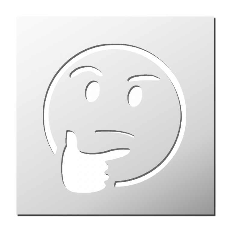 Pochoir réutilisable Smiley Penseur | FrenchIMMO