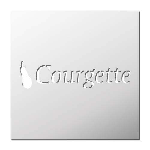 Pochoir réutilisable Pancarte Gourgette | FrenchIMMO