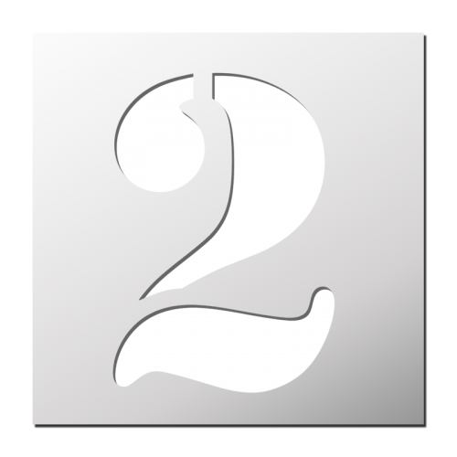 Pochoir réutilisable Chiffre 2 | FrenchIMMO