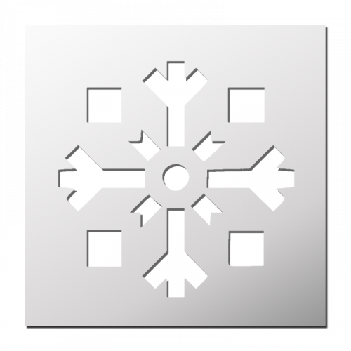 Pochoir Flocon de neige - FrenchIMMO.com | Livraison Gratuite