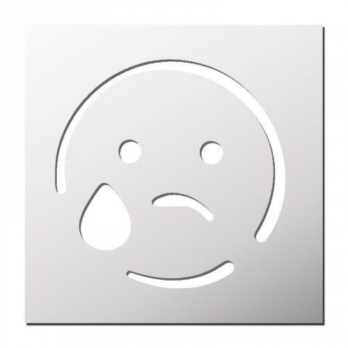 Pochoir Smiley qui pleure - FrenchIMMO.com | Livraison Gratuite