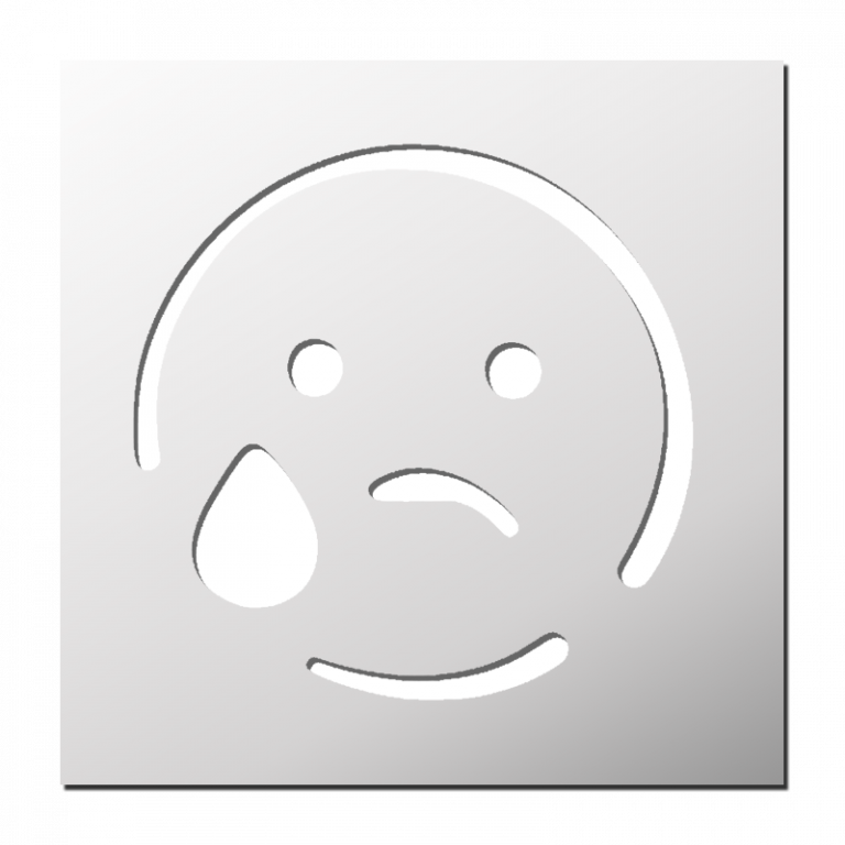 Pochoir Smiley qui pleure - FrenchIMMO.com | Livraison Gratuite