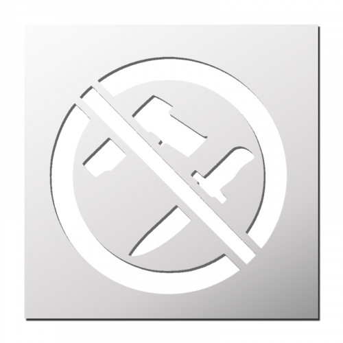 Pochoir Arme Interdite - Boutique de Pochoirs déco