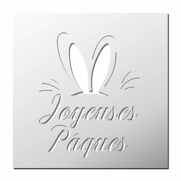 Pochoir Joyeuses Pâques - Boutique de Pochoirs déco