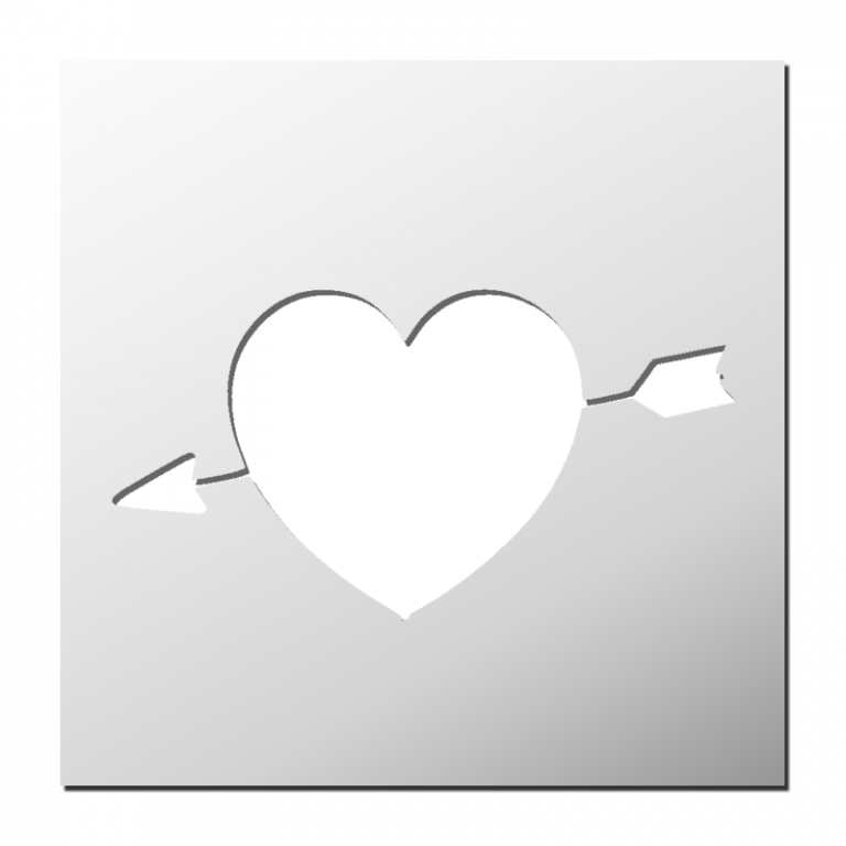 Pochoir Flèche Cupidon | Fabricant de Pochoirs sur mesure
