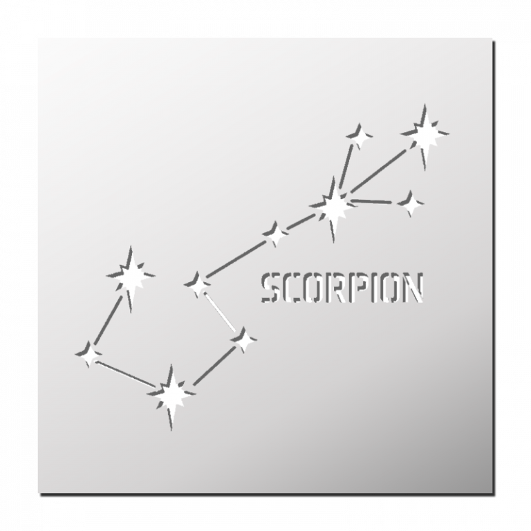Pochoir Constellation Scorpion réutilisable | FrenchIMMO.com